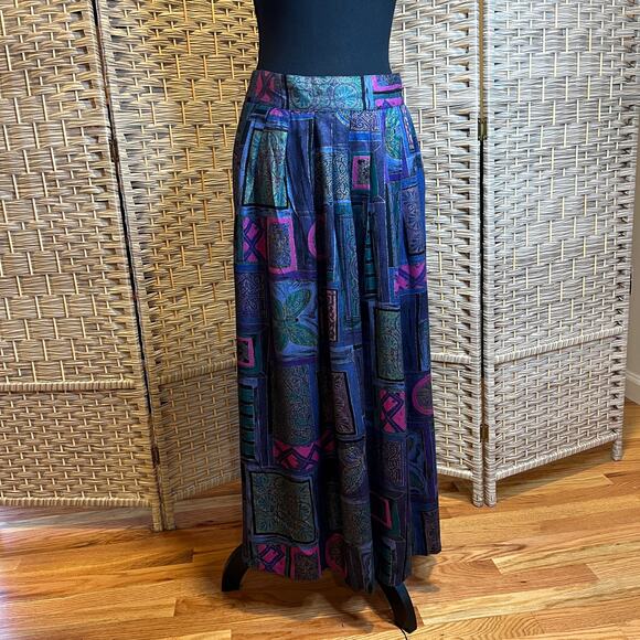 Vintage | Skirts | Vintage 9s Abstract Maxi Skirt | Poshmark